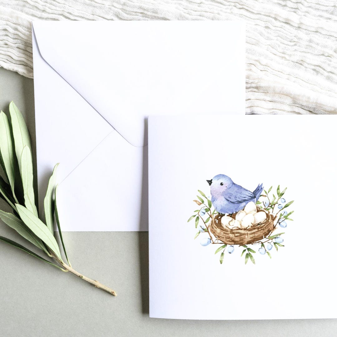 Blue Bird Note Cards: Watercolor Birdwatcher Gift - Etsy