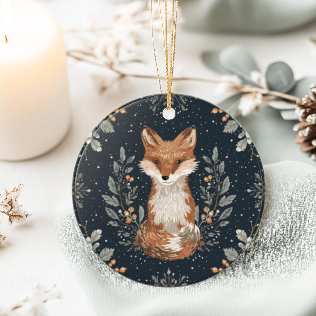 Nordic Christmas Fox Ornament Scandinavian Design Tree Decoration ...