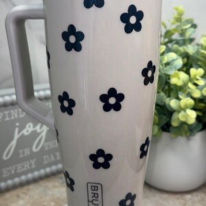 Floral Tumbler: Custom Epoxy-free Cream Hydrojug, Stanley, Brumate ...