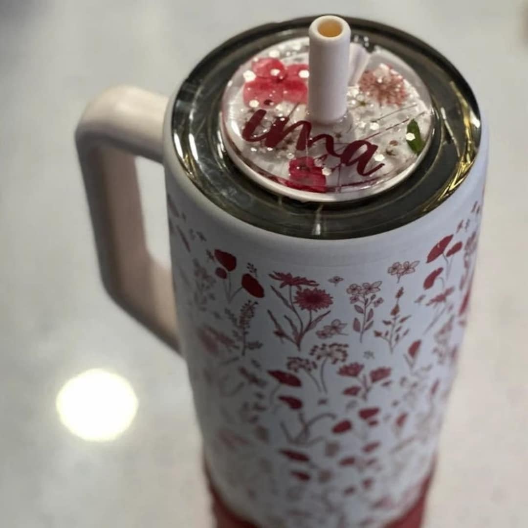 Pressed Flowers Lid Topper for Brumate Era or Stanley H2.0 Quencher or ...