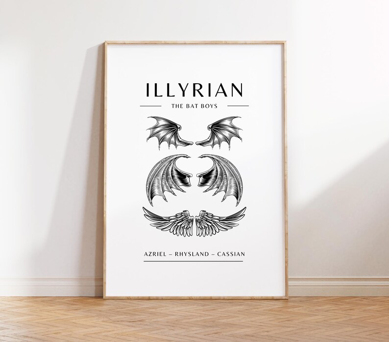 Acotar Rhysand Cassian Azriel Illyrian Wings Digital Print Acotar ...