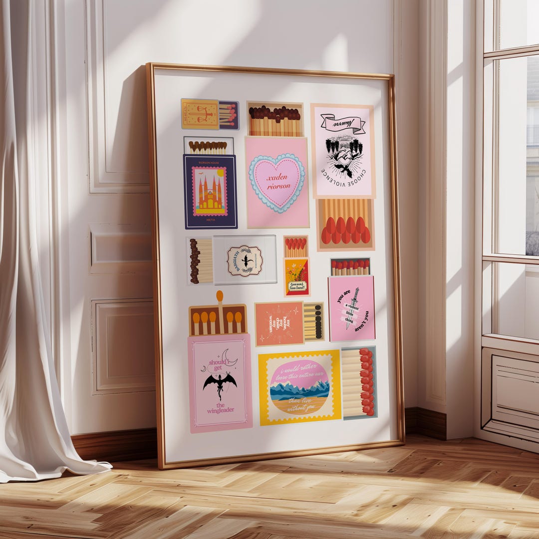 Fourth Wing Inspired Matchbox Style Print Gift Booktok Inspirational ...
