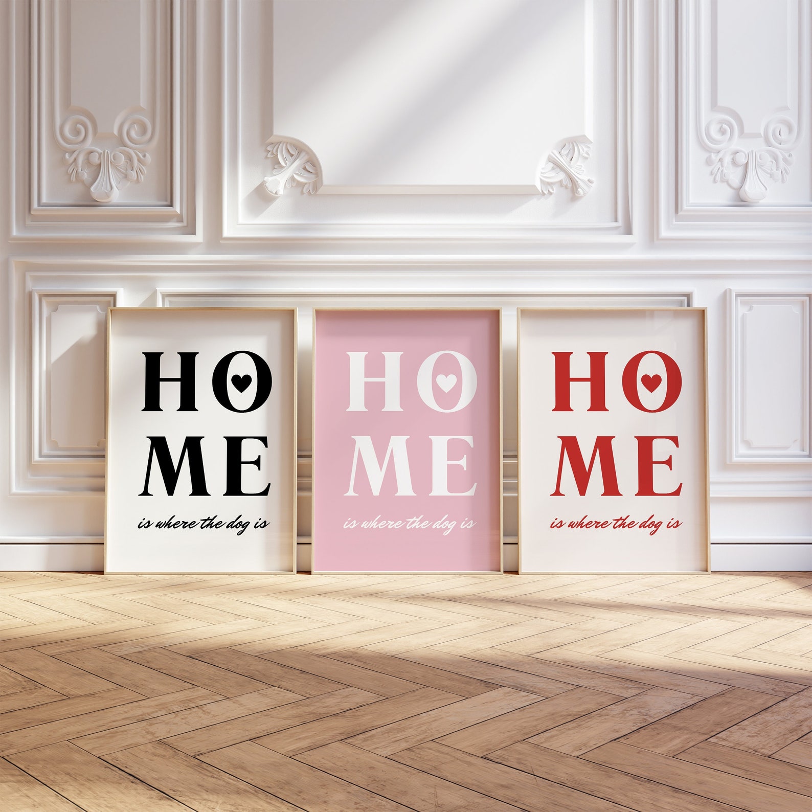 Dog Print I Poster Set of 3 I Colorful Dog Picture Posters I Dog Bundle ...