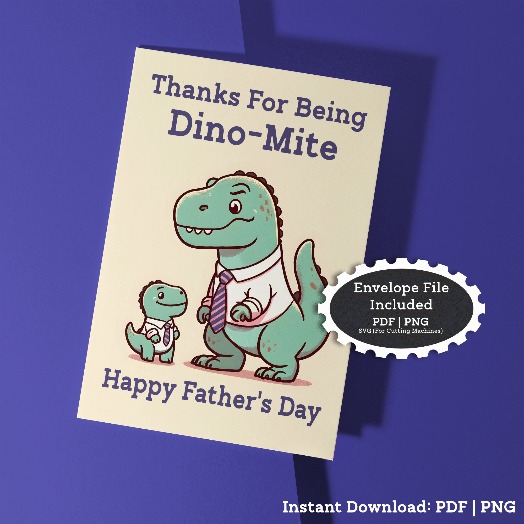 Dinomite Father's Day Card Dinosaur Themed for Archeologist Dad Who ...