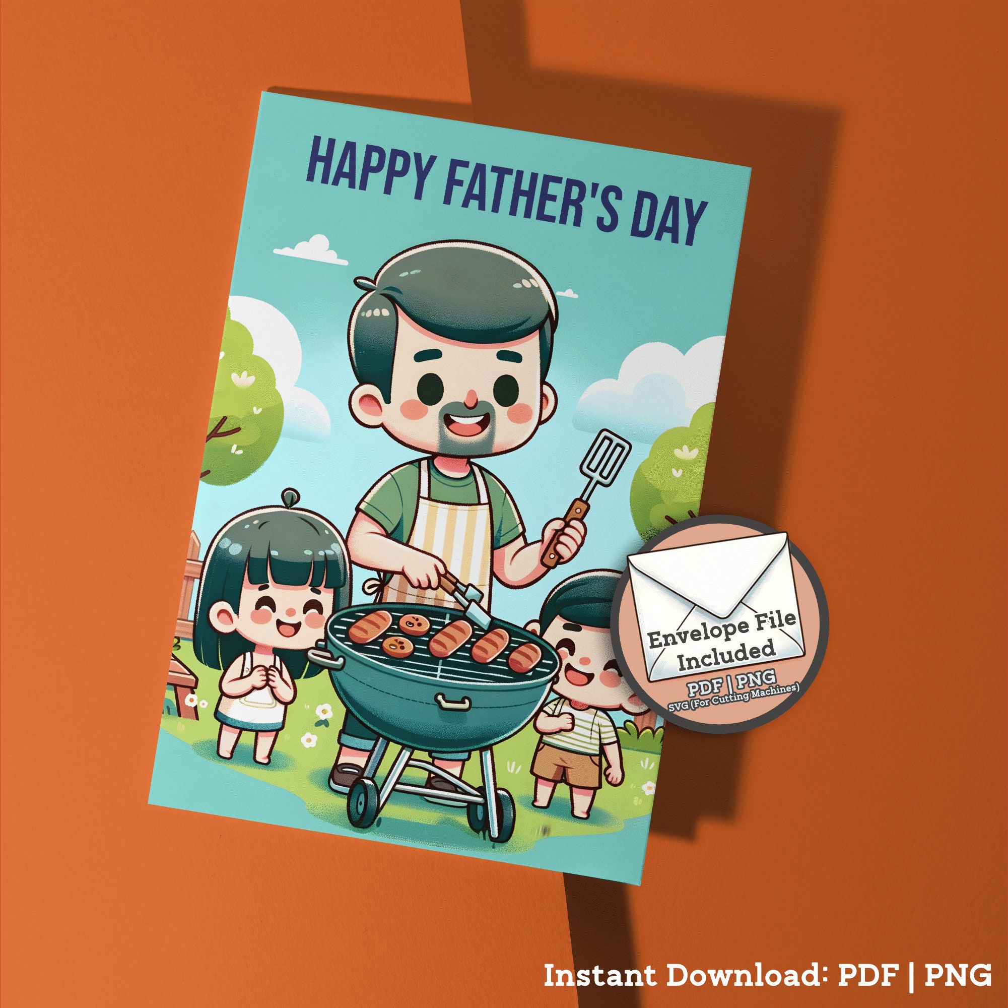 Printable BBQ Father's Day Card for Dad Who Loves to Host BBQ and ...