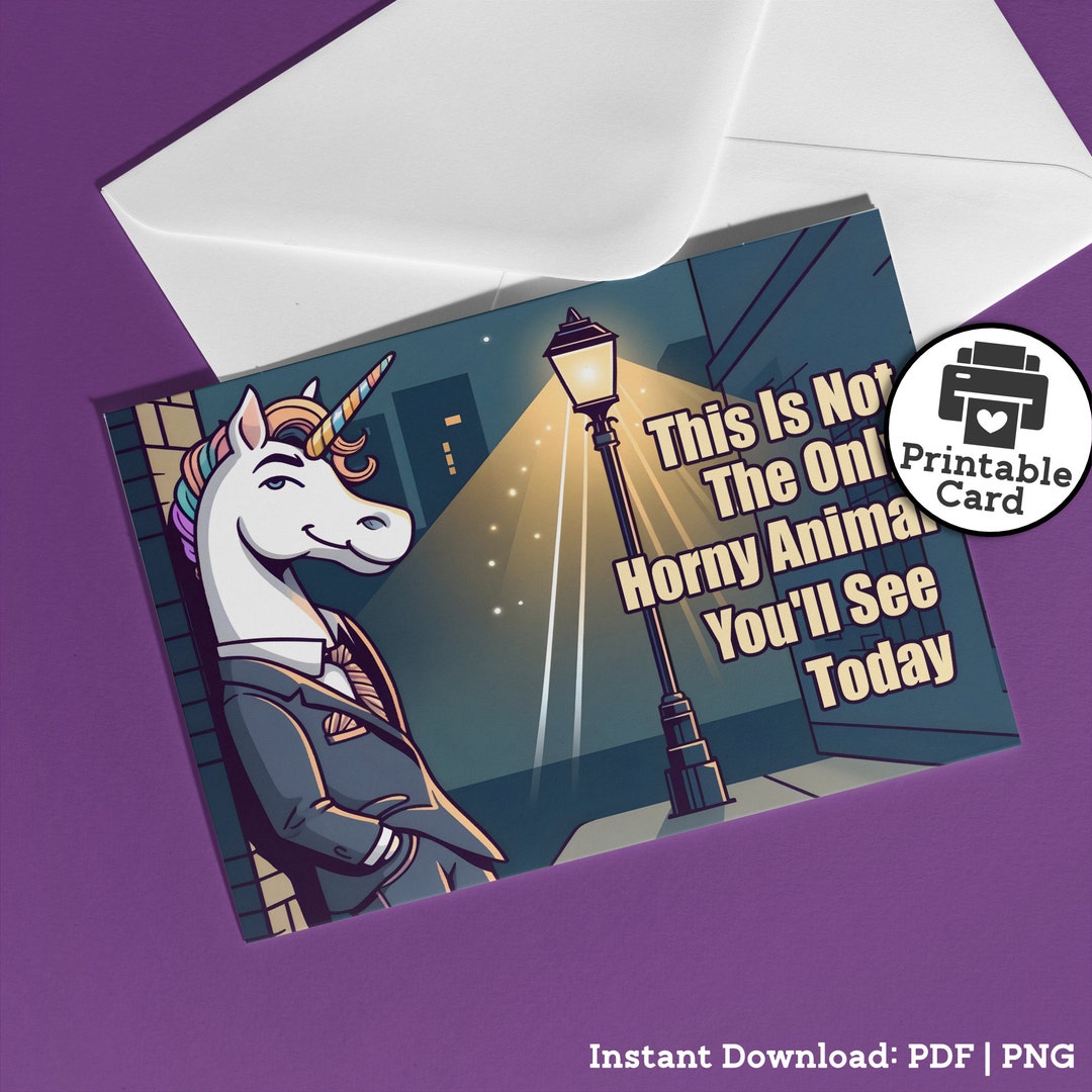 Printable Funny Card Adult Humor Lover Card With a Dirty Joke Comedic ...