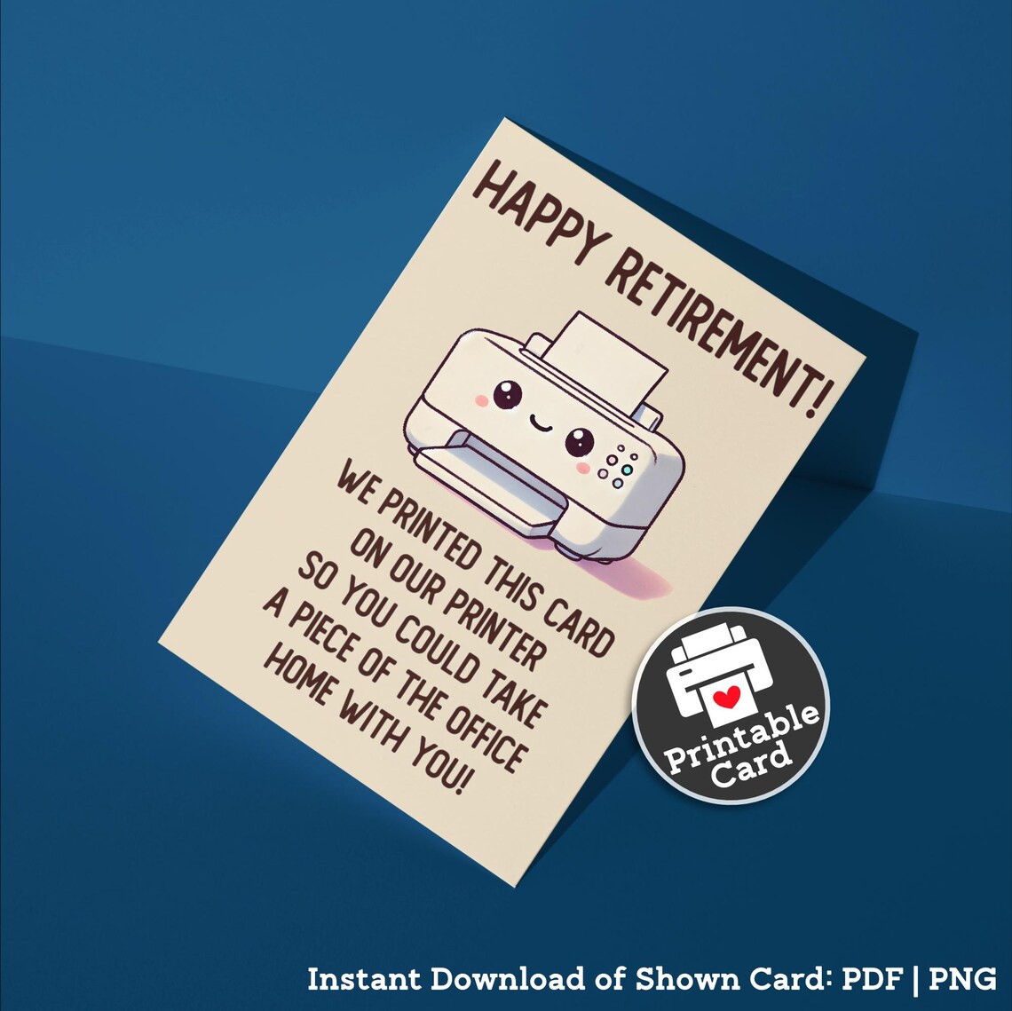 Printable Retirement Card for Manager Last Minute Gift for Office ...