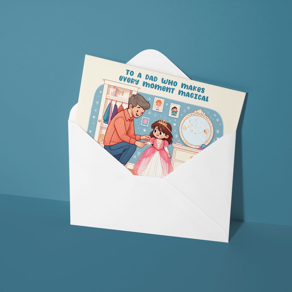 Printable Princess Father's Day Card for Dad Who Loves to Play Princess ...