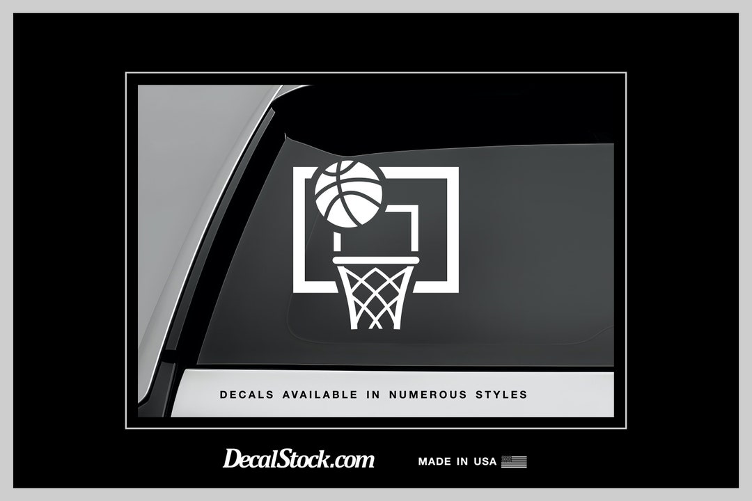 Basketball Hitting Hoop Decal - Etsy