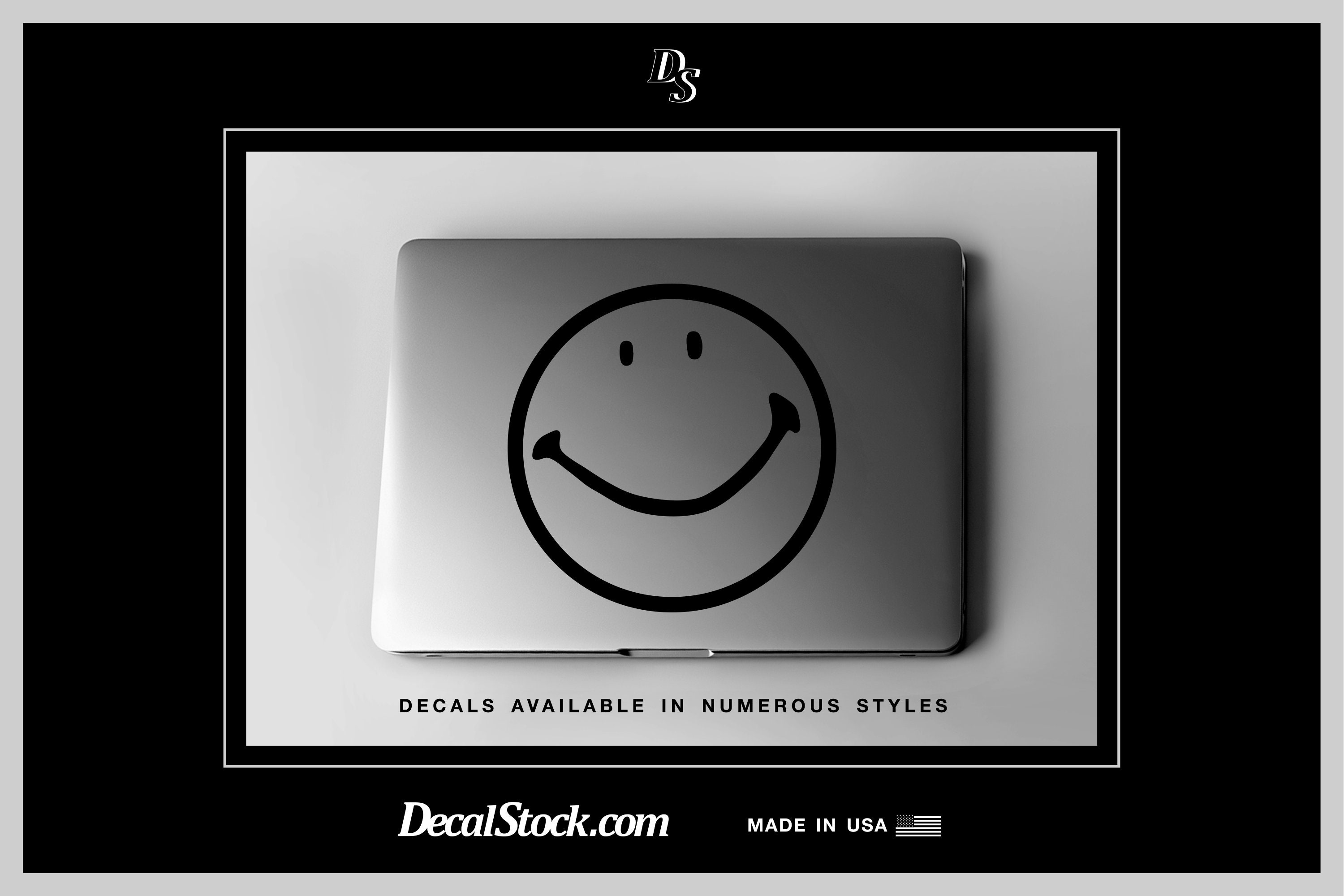 Smiley Face Circle Outline Decal - Etsy