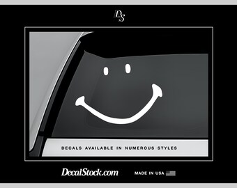 Smiley Face Decal - Etsy