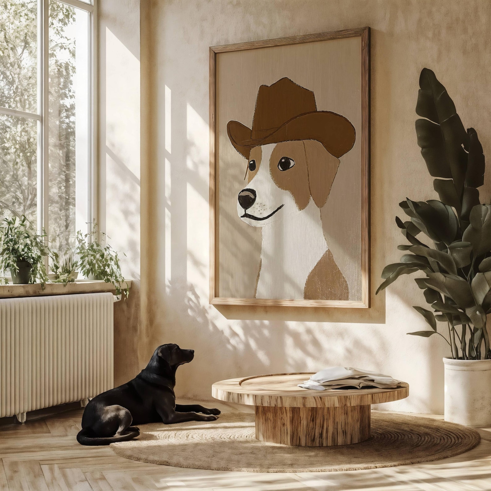 Cowboy Dog Art Print: Funky Western Cowgirl Decor (digital Download ...