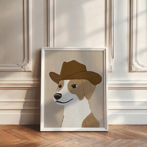 Cowboy Dog Art Print: Funky Western Cowgirl Decor (digital Download ...