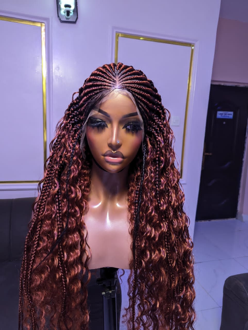 All Back Ghana Weaving Goddess Braided Wig - Etsy