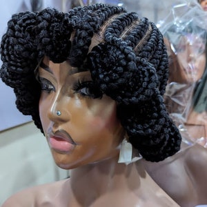 Ade Korfball,doughnut Braided Wig With Full Lace - Etsy