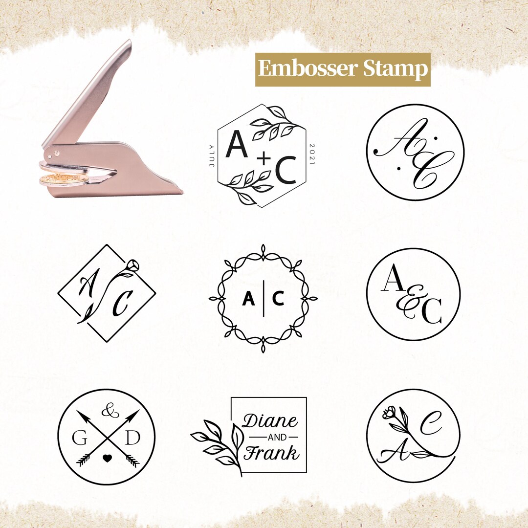 Custom Book Embosser Stamp,stamp With Handle, Scrap Booking Embosser ...