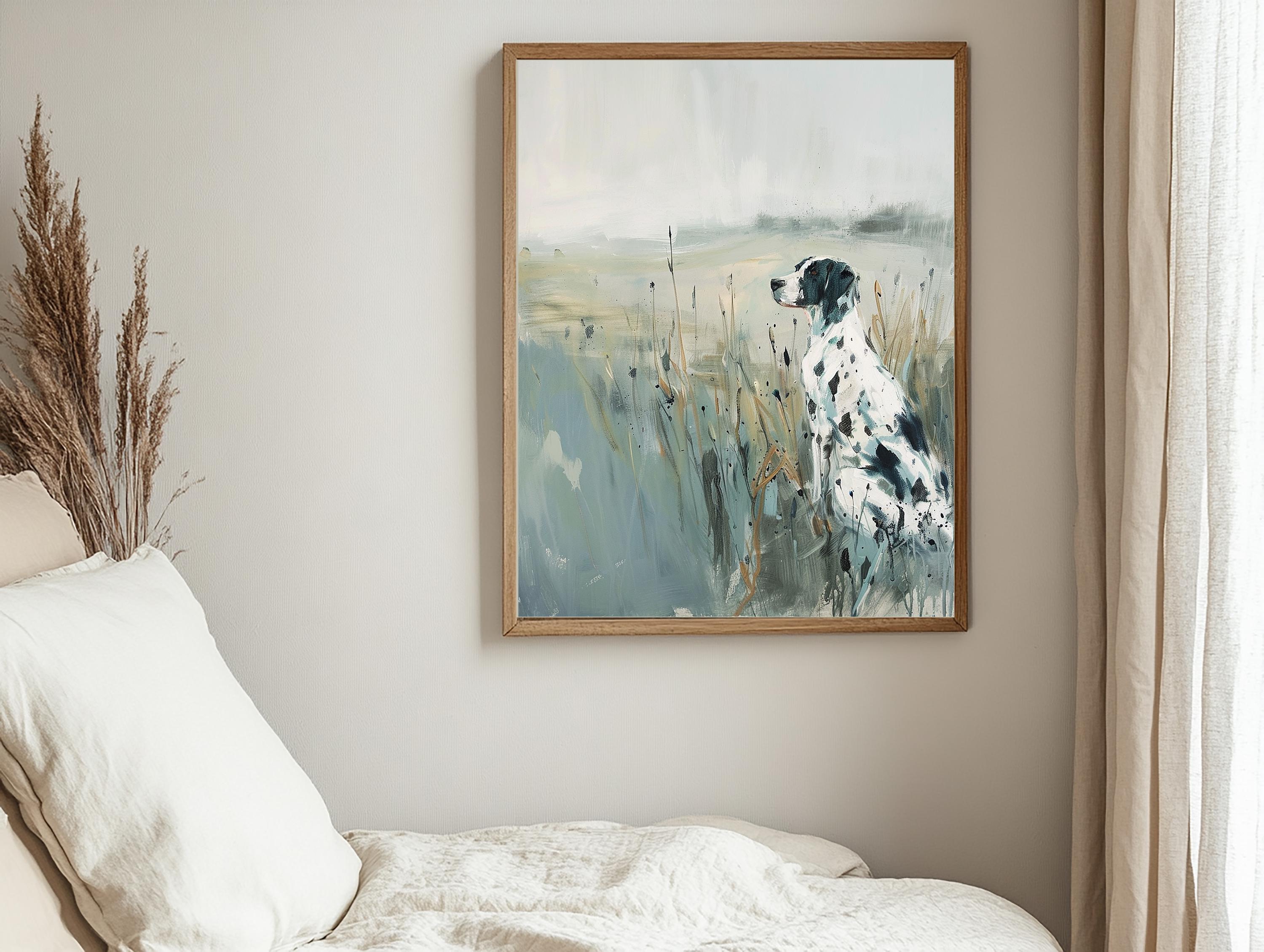 Dog Pointer Oil Painting Wall Art Print Digital Download Animals, Dog ...