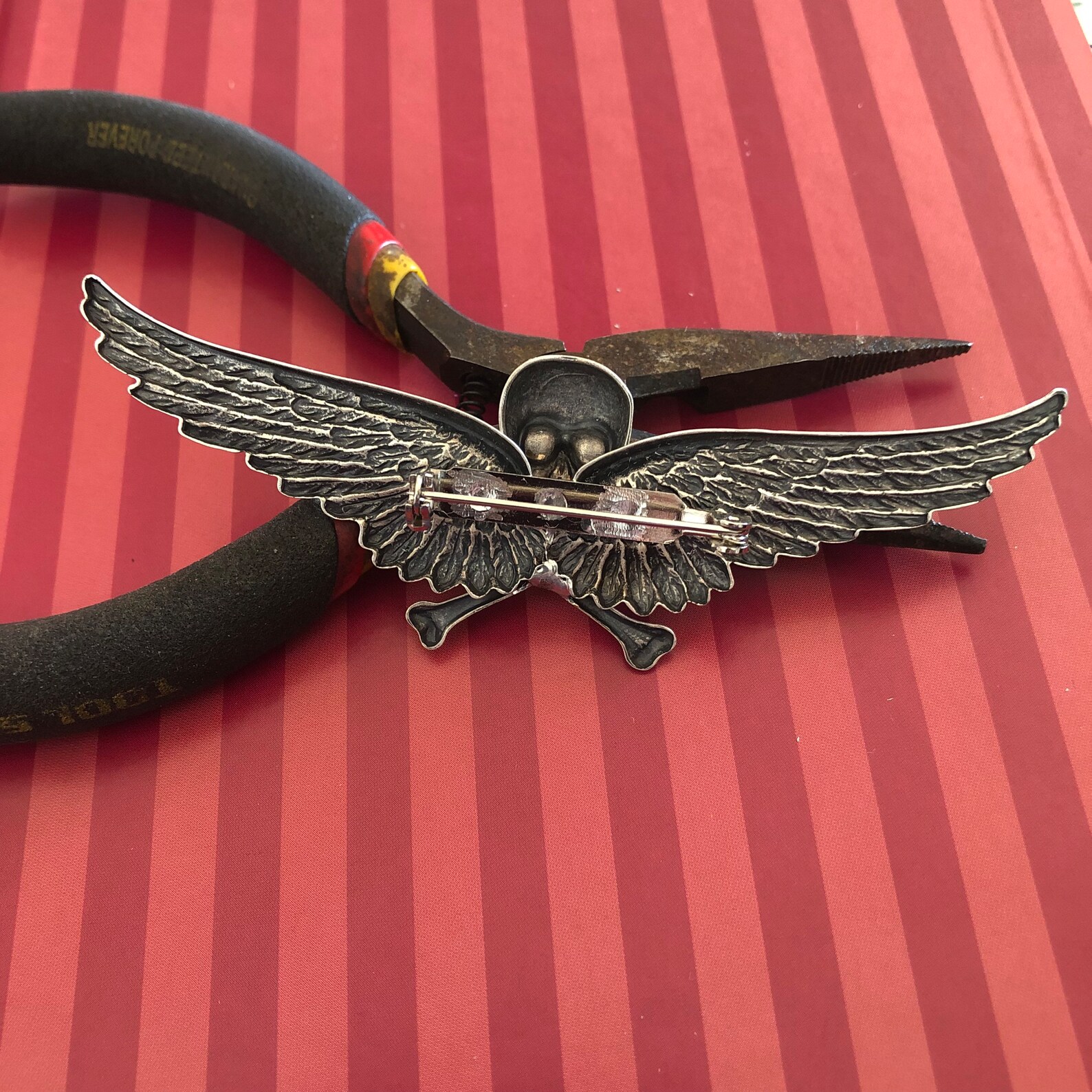 Gothic, ANGEL OF DEATH Necklace, Pendant Only or Brooch Pin, Quality ...