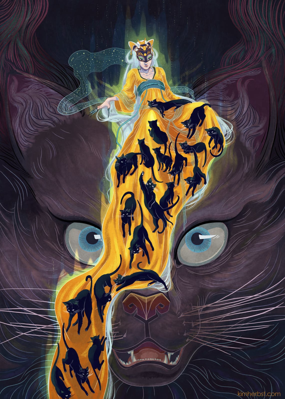 Li Shou and the Gang Cats Print - Etsy