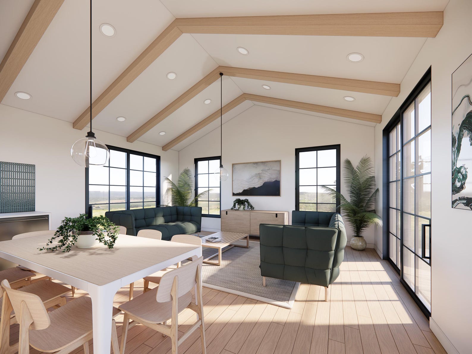 The MEADOW HOUSE | Architectural Barnhouse Plan, Remote Cabin Blueprint ...