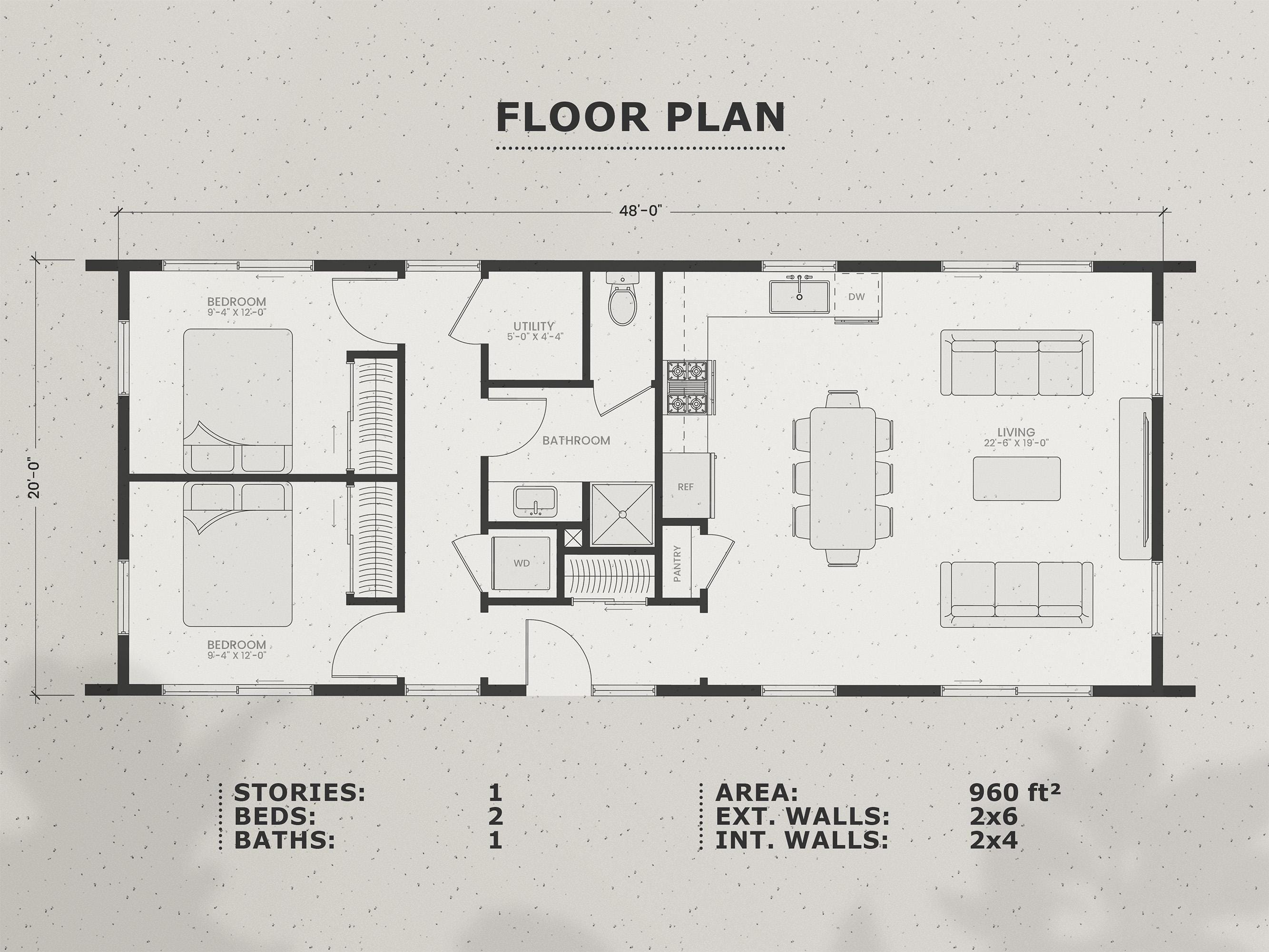 The MEADOW HOUSE Architectural Barnhouse Plan, Remote Cabin Blueprint ...