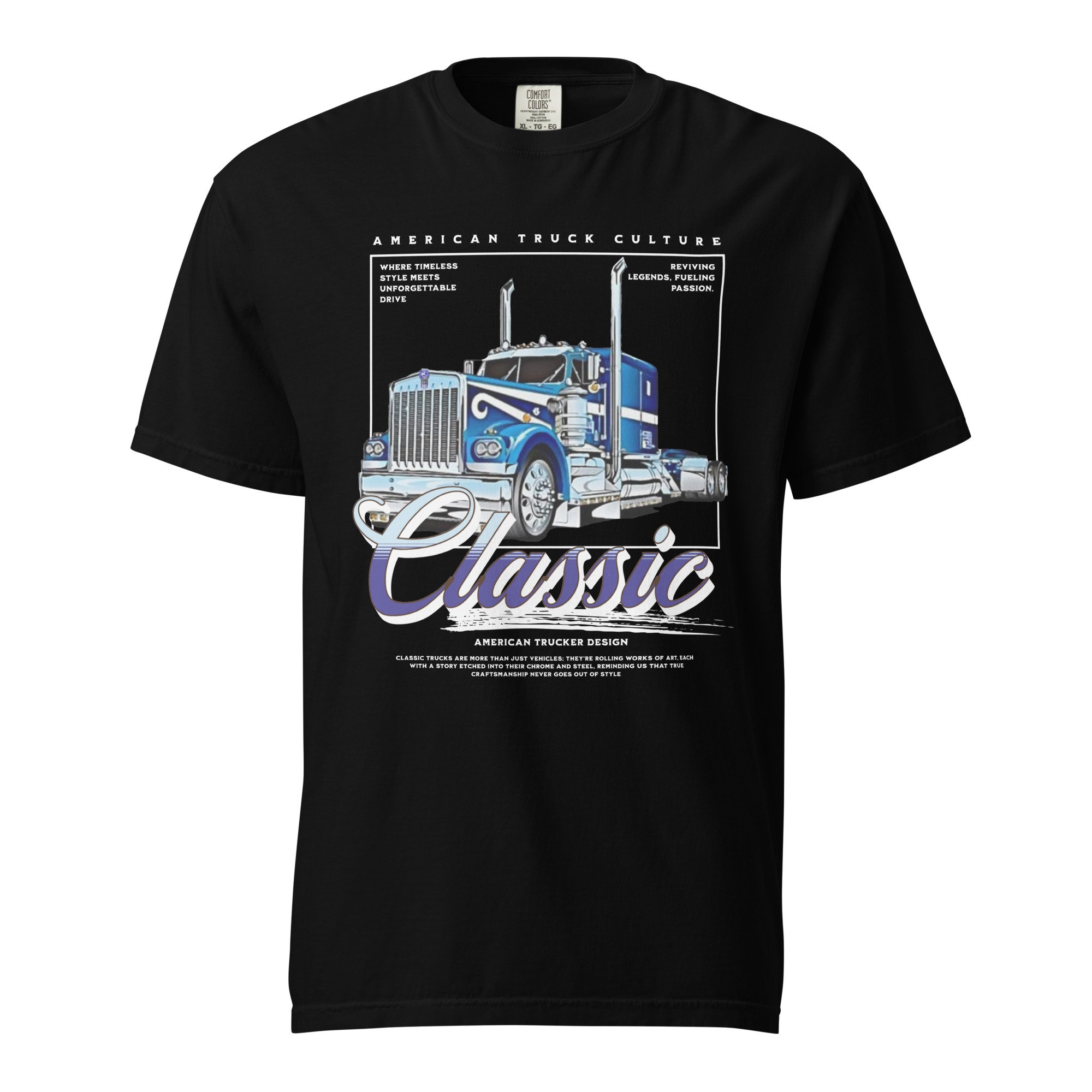 Classic Truck Graphic Tee, American Trucking Culture Shirt, Retro Semi ...