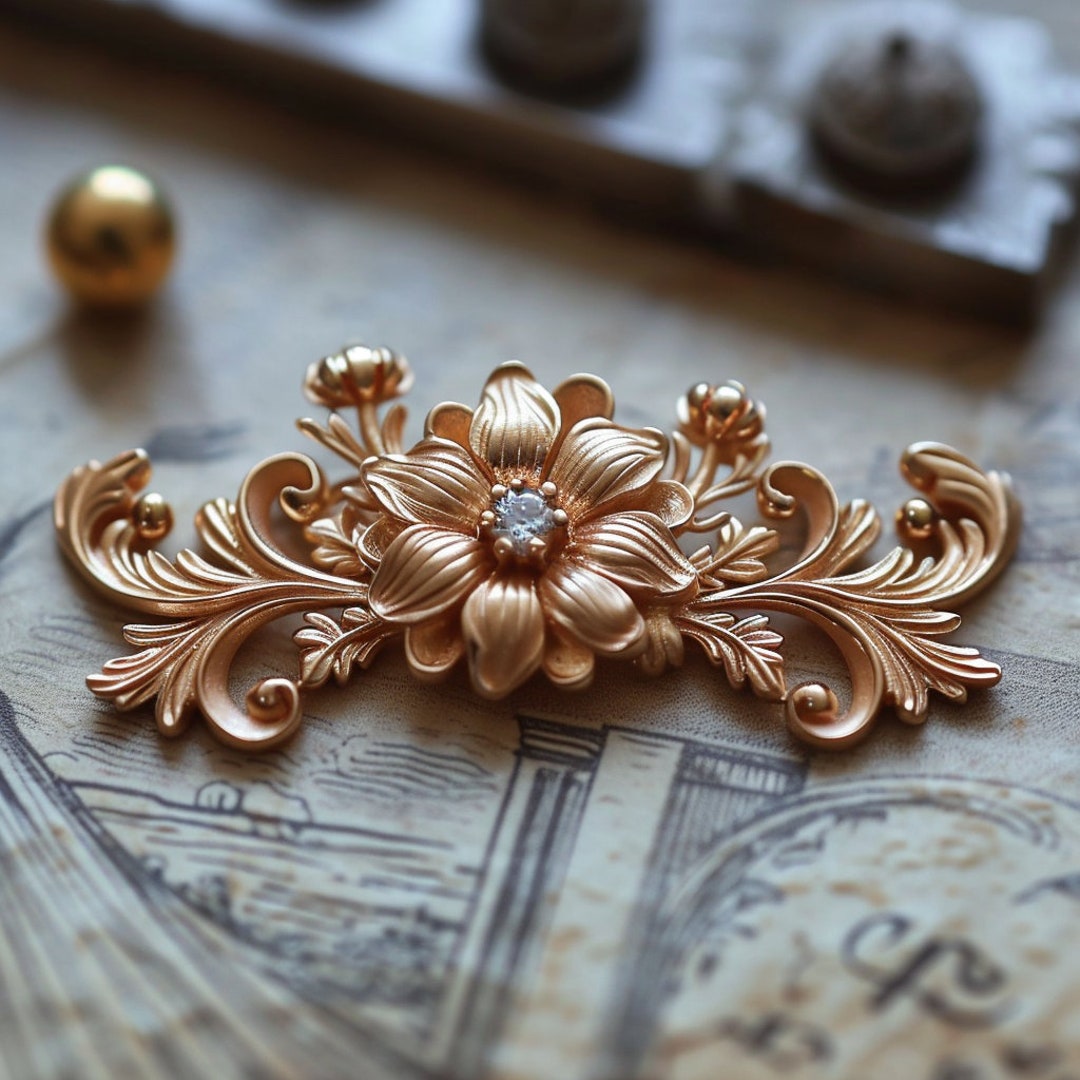 Rose Gold Scroll Work Unique - Etsy