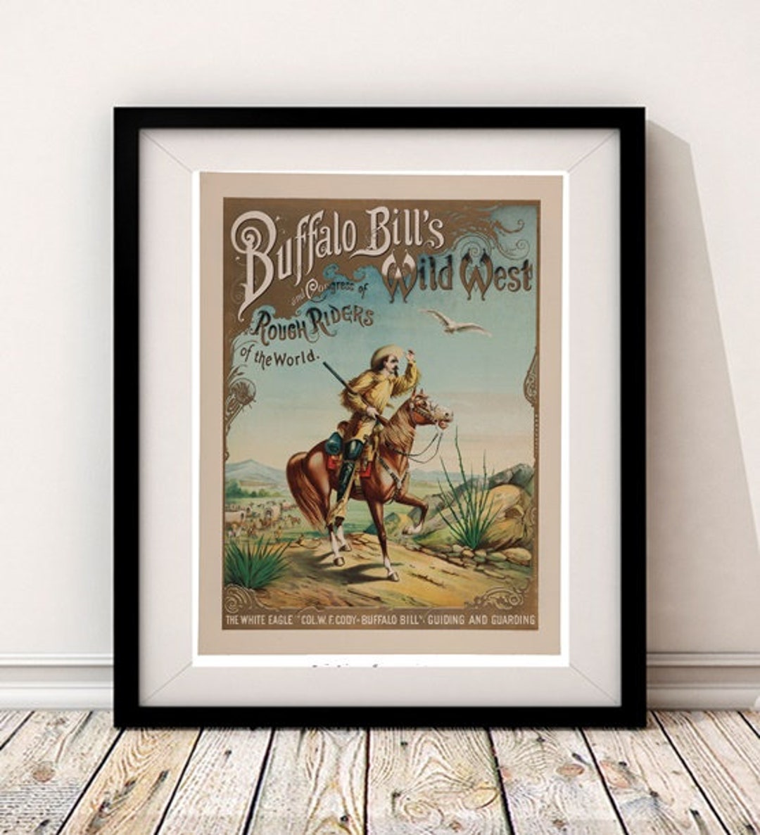 Buffalo Bill Poster Wild West Vintage Billboard Poster Advertising Home ...