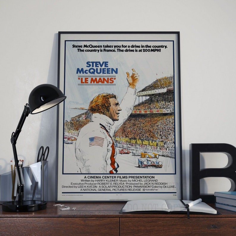 Vintage Le Mans Steve Mcqueen Racing Movie Film Poster Cinema Retro ...