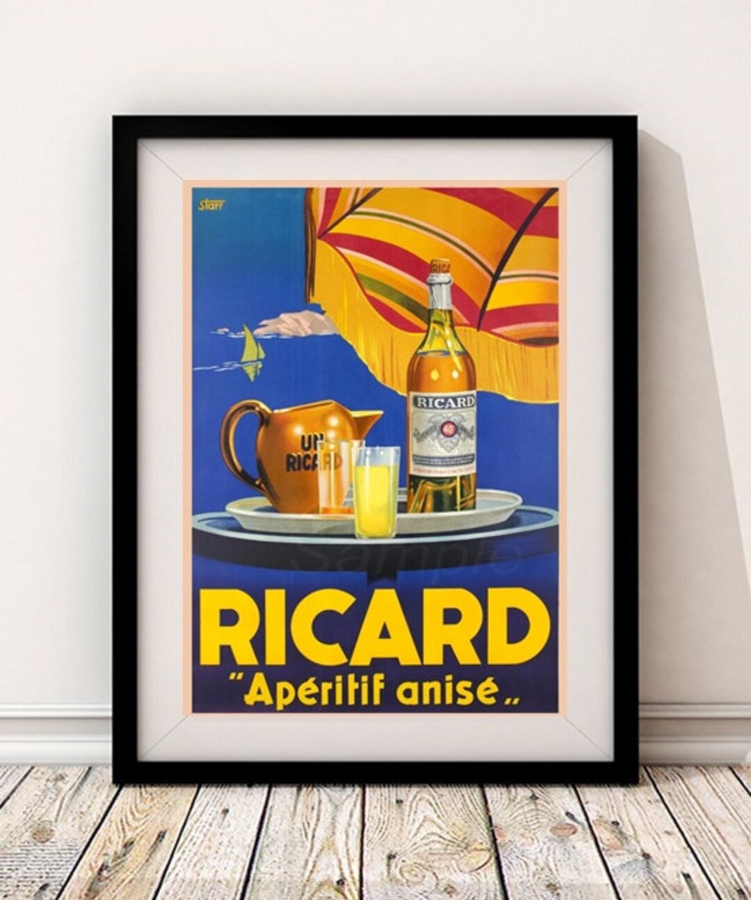 VINTAGE RICARD APERITIF Poster Gift Retro Drink Sign Print Wall Art - Etsy