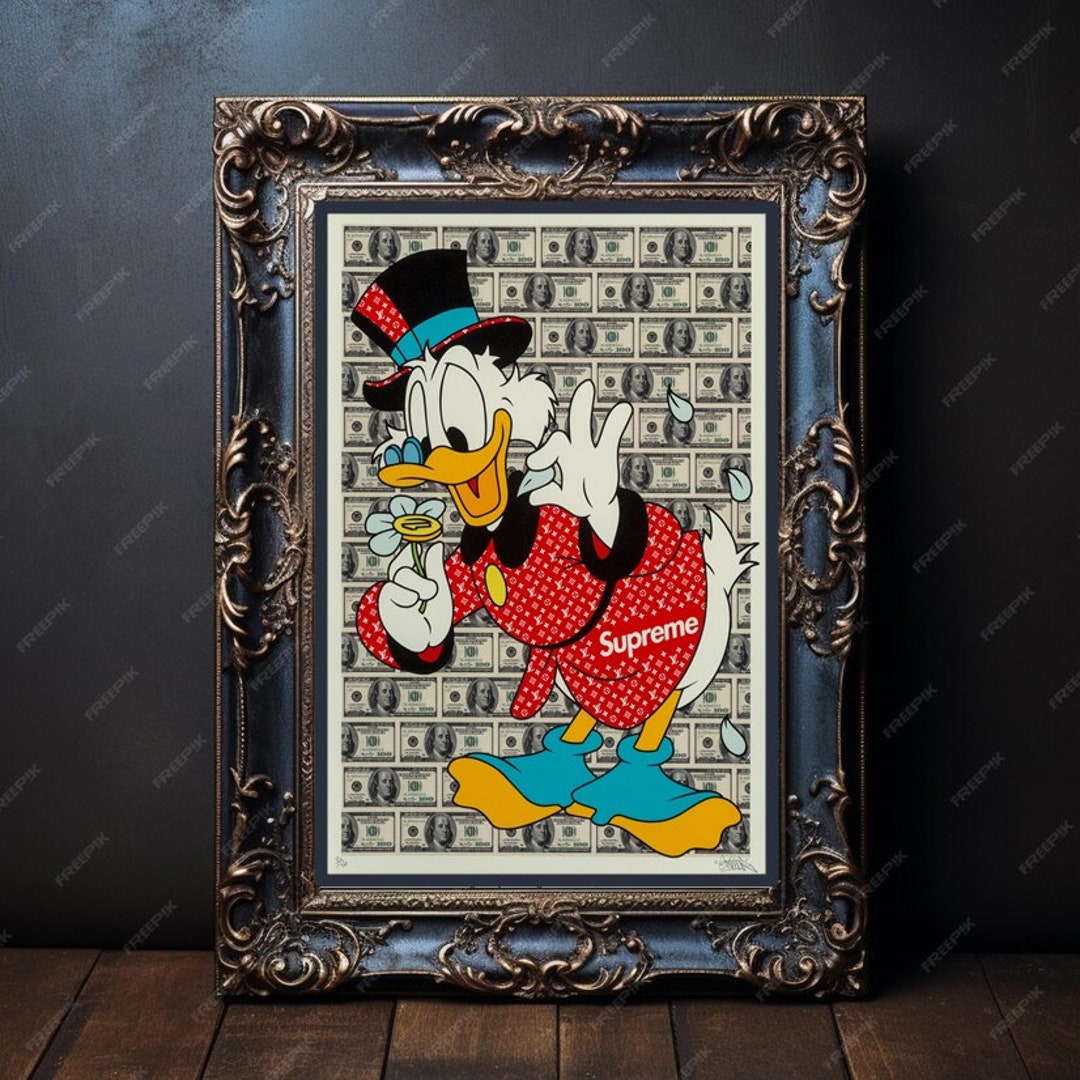 Scrooge Duck Supreme Poster Street Art Print Grafitti Gift Urban Wall Art Obey Spray Can - Etsy