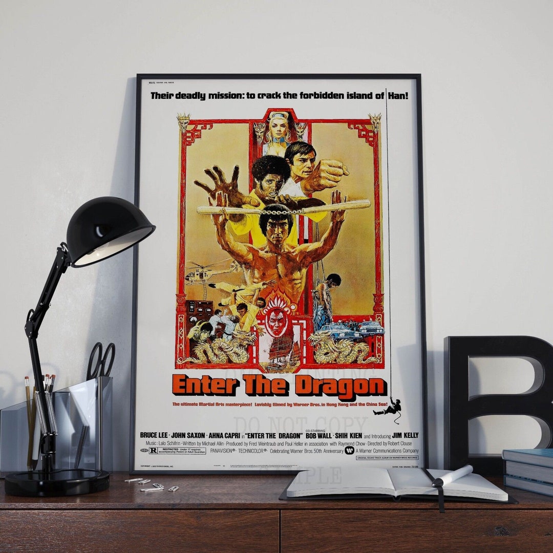 Bruce Lee Enter the Dragon Film Kung Fu Print Poster Picture Martial ...