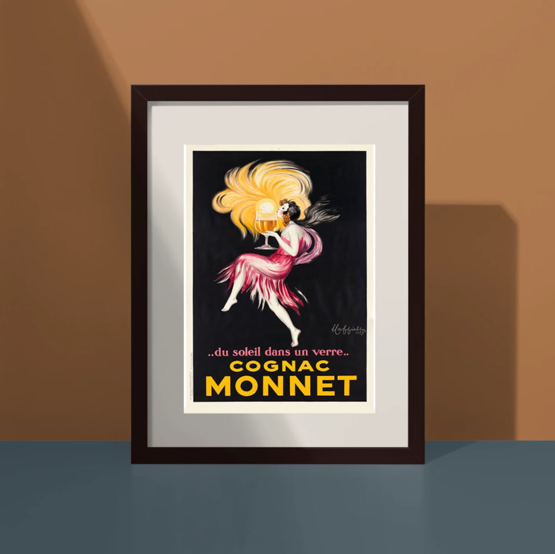 Vintage Cognac Monnet French Advertising Poster 1920's Brandy Poster ...