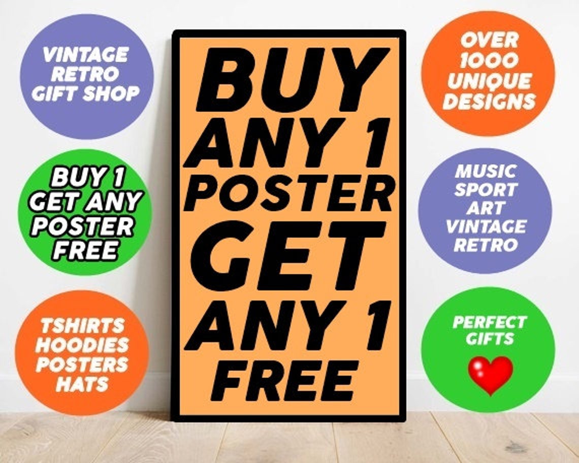 BOGOF Vintage Lambretta Advertsing Poster Scooter Gift Retro Mod Print ...