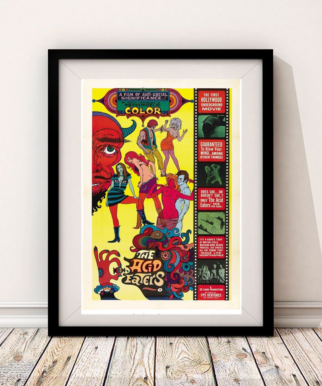 The Acid Eaters 1968 Poster Retro Movie Cult Lsd Retro Film Print Wall ...