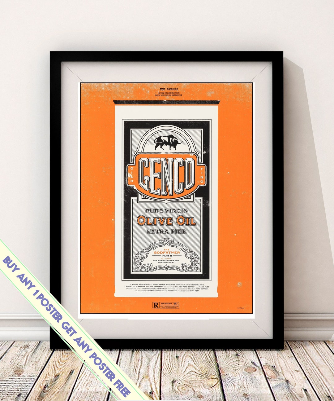 The Godfather Retro Movie Poster Gangster Cult Cinema Gift Mafia Print ...