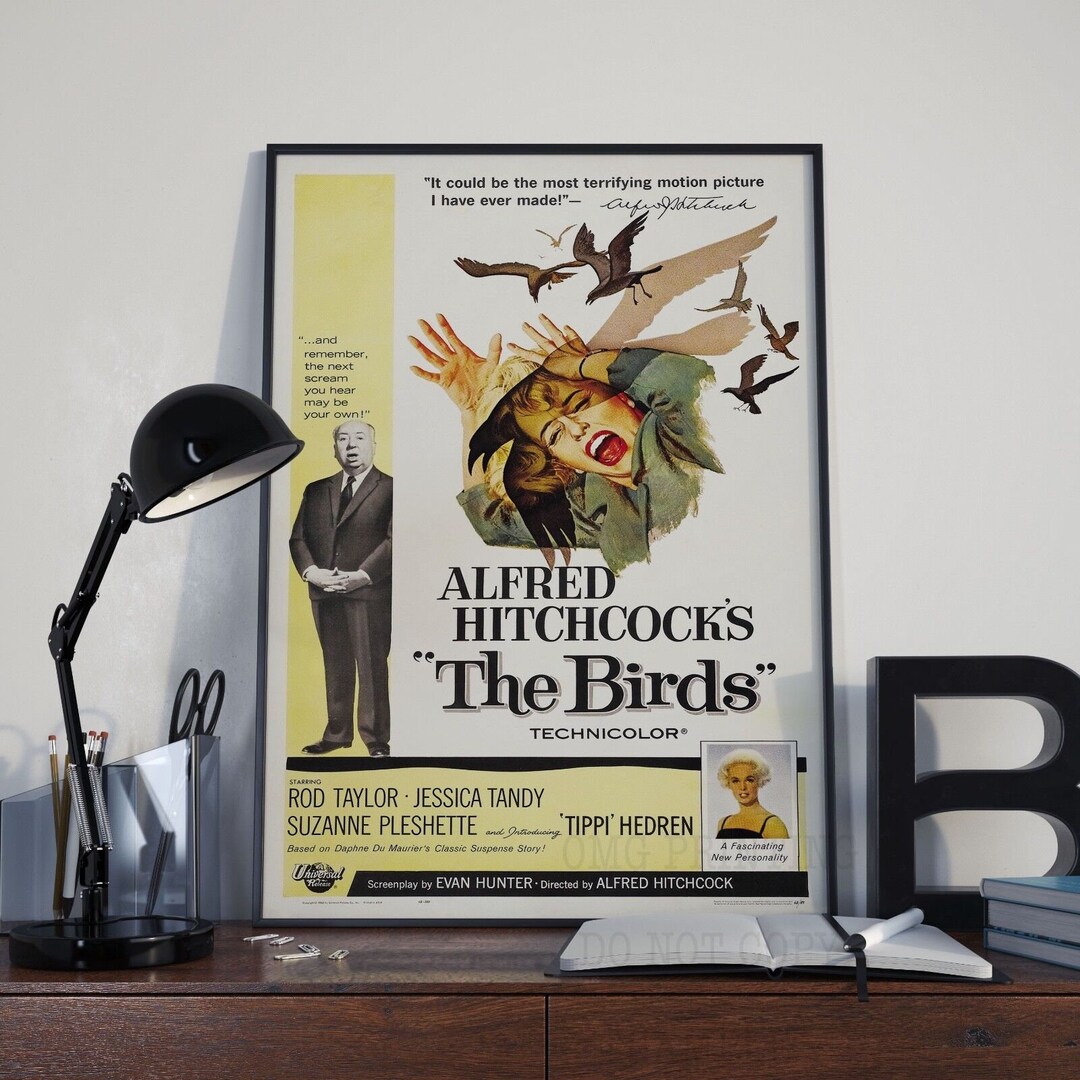 Vintage Alfred Hitchcocks the Birds Movie Film Poster Movie Cinema ...