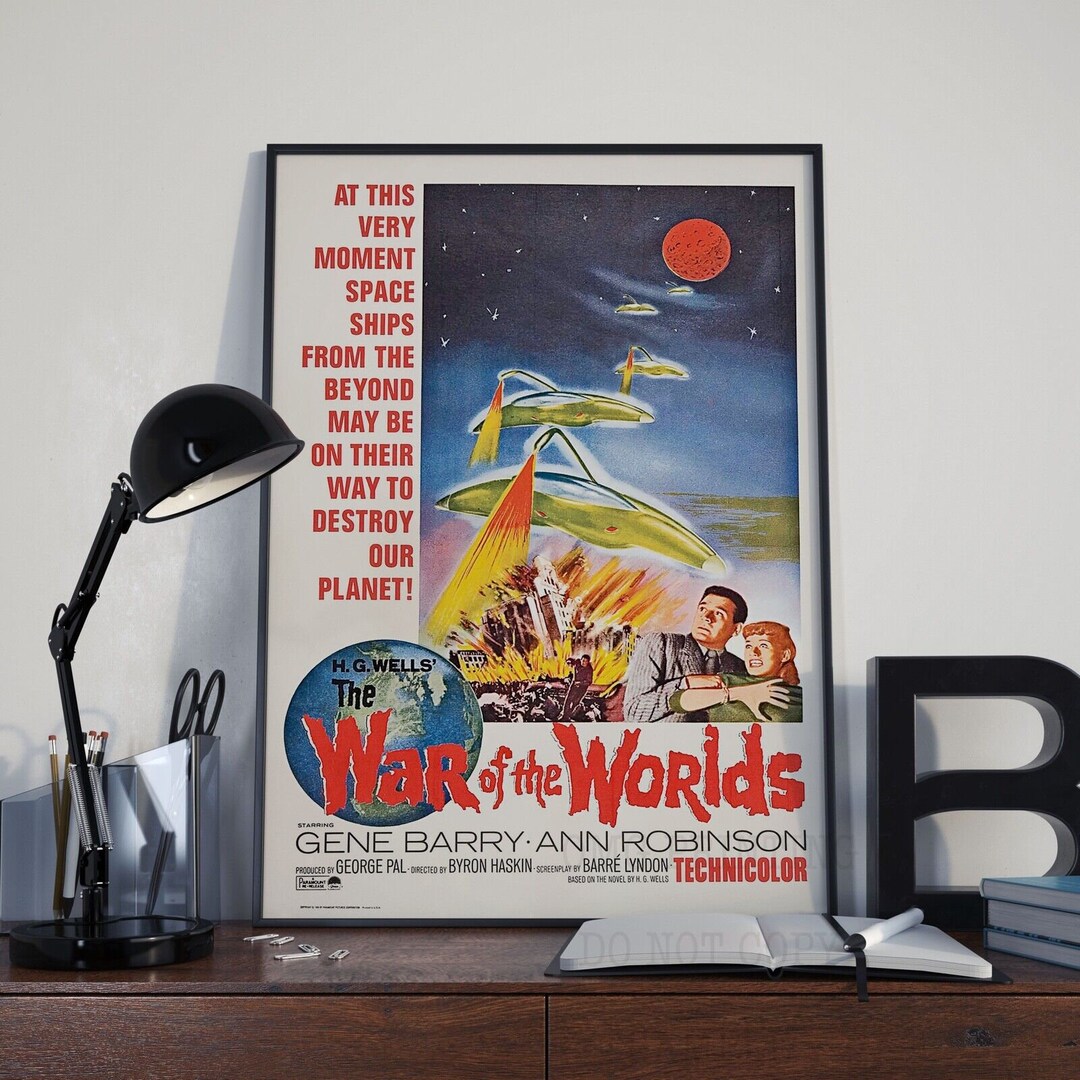 Vintage H.G Wells War of the Worlds Poster Movie Cinema Movie Poster ...