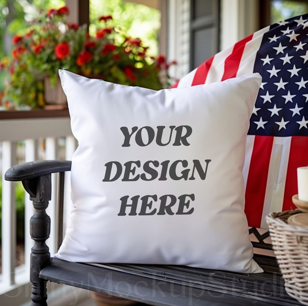 4th of July Pillow Mockup, Pillow Mockup 4th of July, Styled Pillow ...