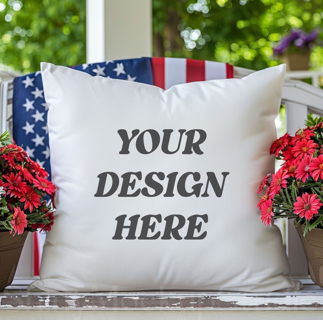 4th of July Pillow Mockup, Pillow Mockup 4th of July, Styled Pillow ...