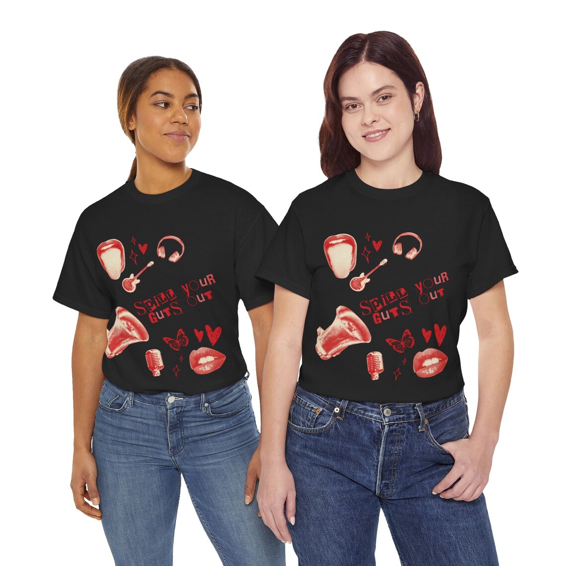 OLIVIA RODRIGO GUTS Red & Black/white 'spill Your Guts Out' Custom ...