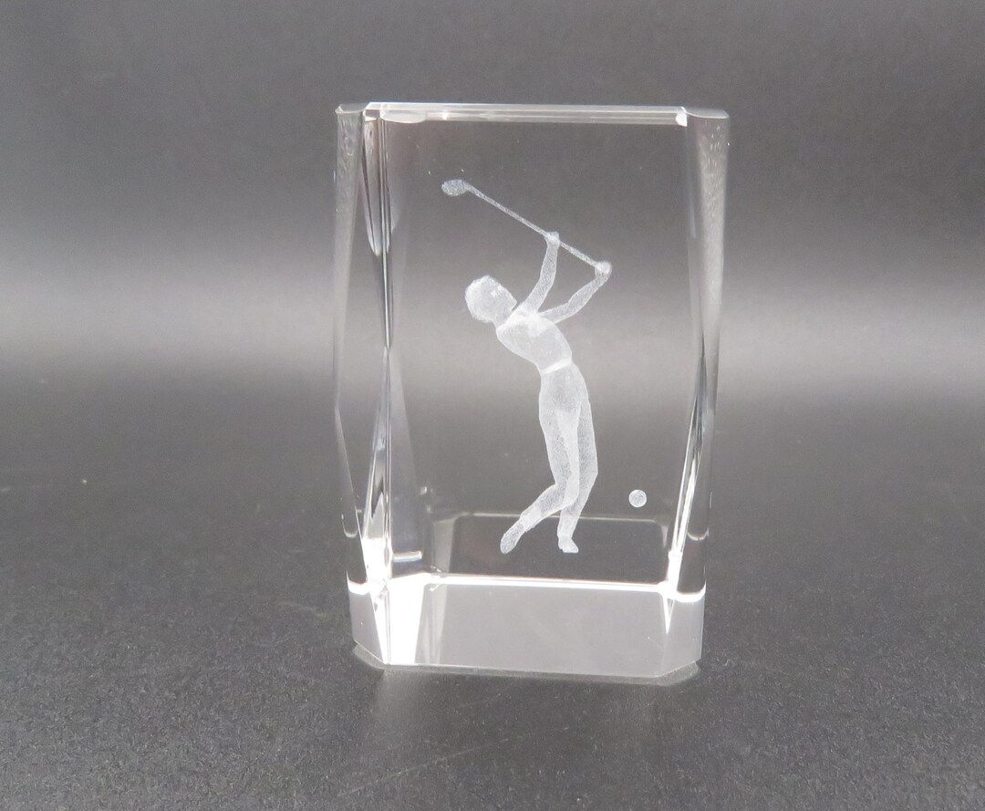 GLASS GOLFING PAPERWEIGHT - Etsy
