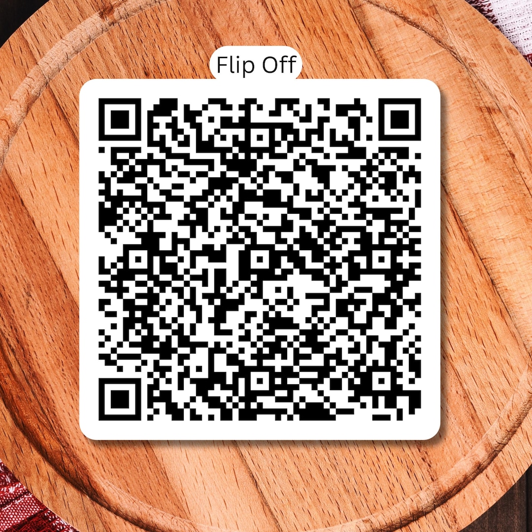 Middle Finger GIF Sticker, Fuck You Sticker, Rude Funny Sticker, QR ...