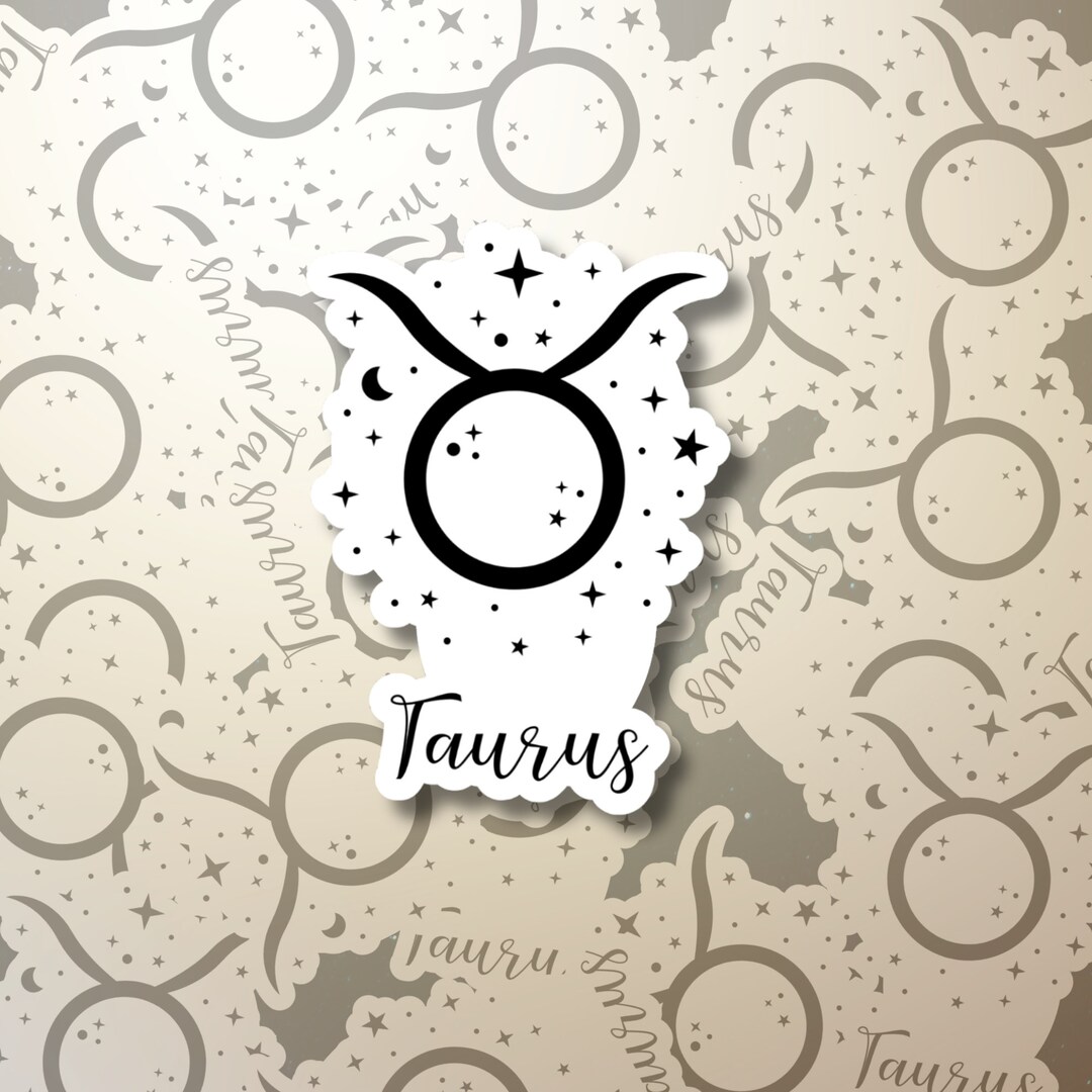 Taurus Zodiac Symbol Sticker, Die Cut, Birth Month Sticker, Astrology ...