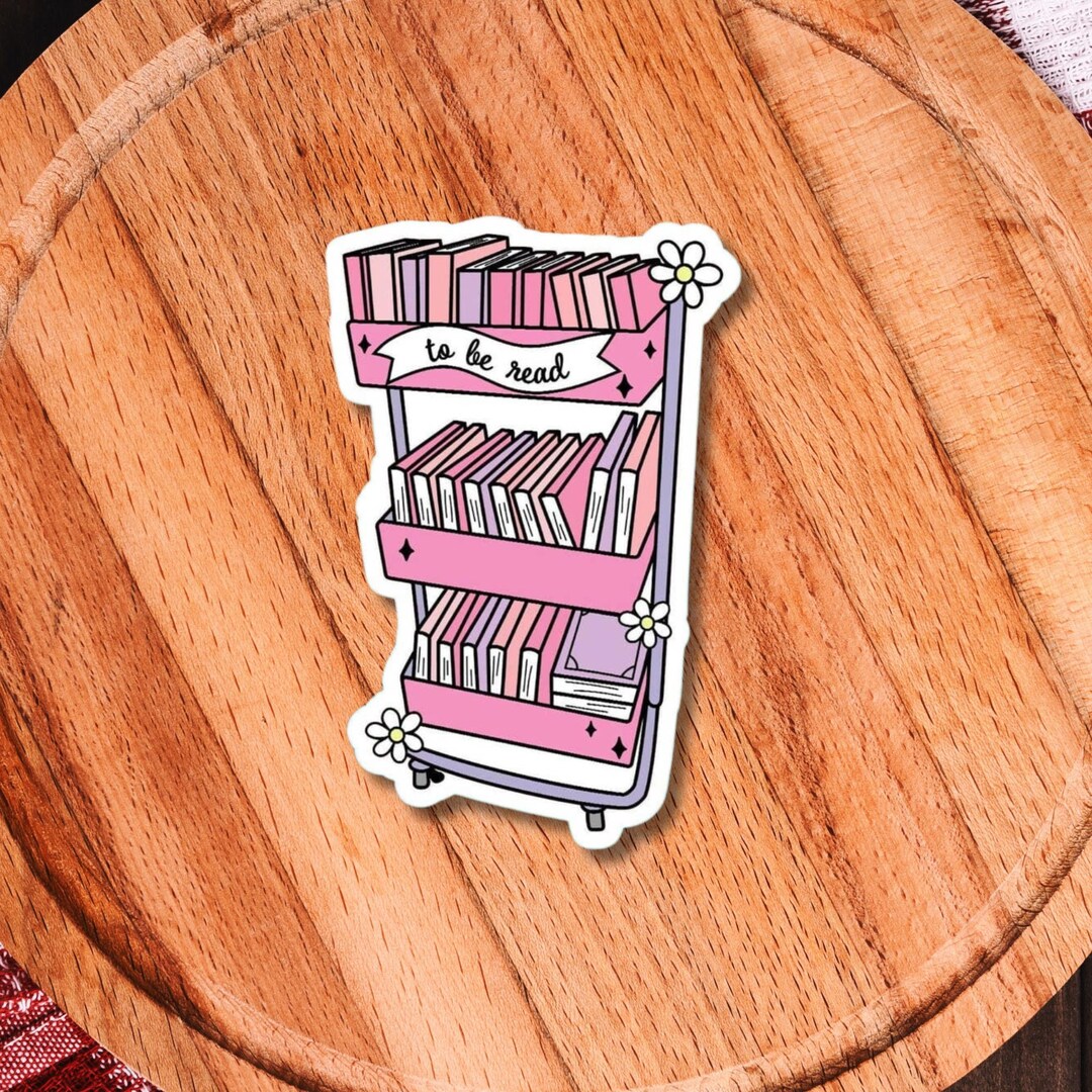To Be Read Sticker, Pink Bookshelf Sticker, Cute Reading Accessories ...