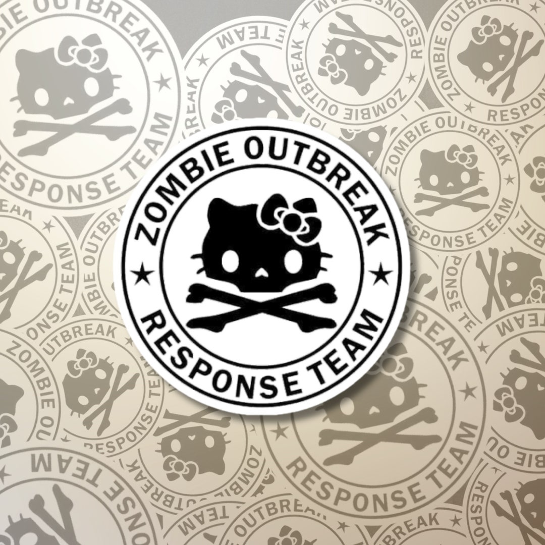 Zombie Sticker, Die Cut, Outbreak Sticker, Kindle Sticker, Cartoon ...