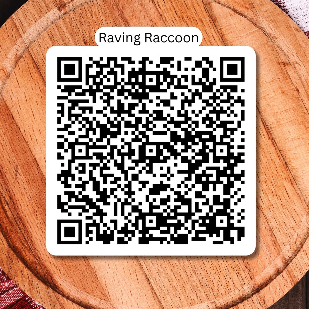 Raccoon Raving Meme QR Code Sticker, Funny Viral Gif Sticker, Animal ...