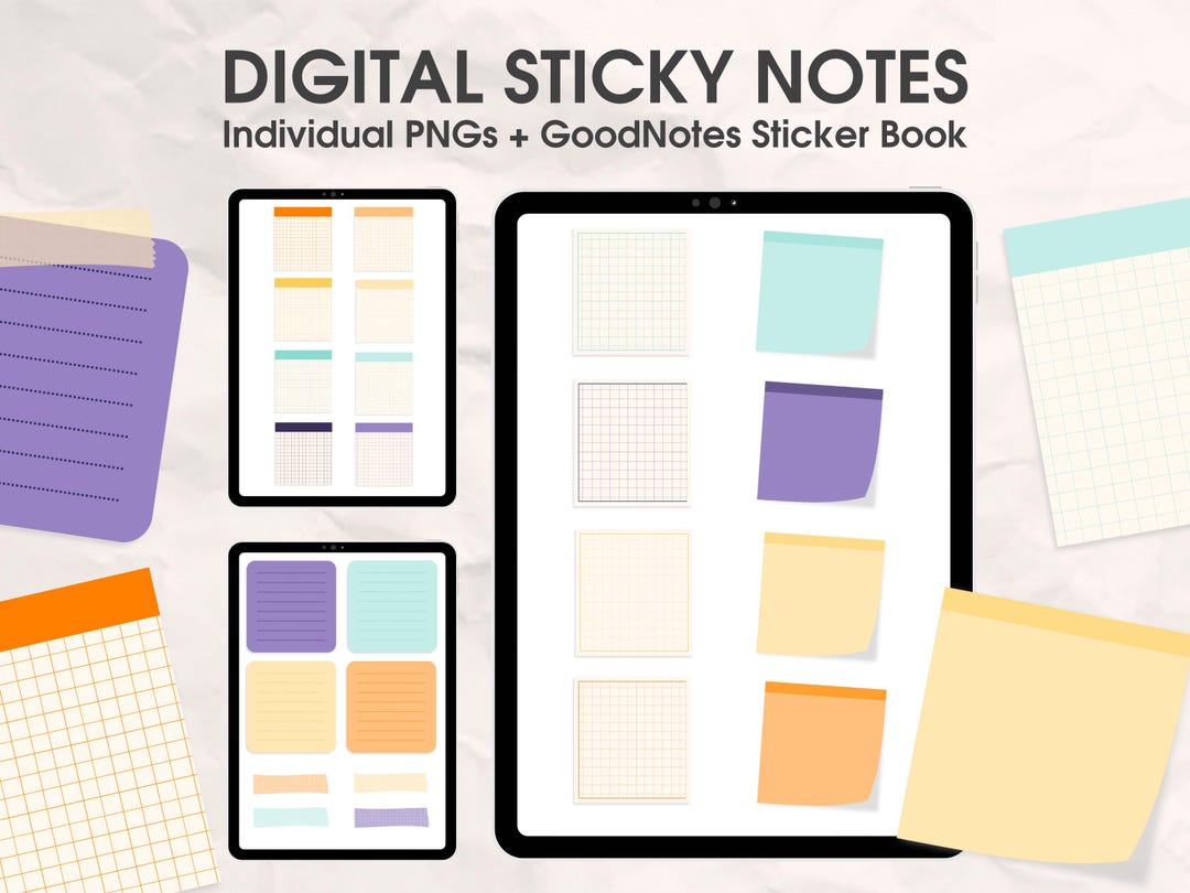 Digital Sticky Notes, Goodnotes Planner Sticky Notes, Digital Stickers ...