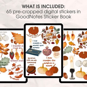 Cozy Autumn Digital Stickers, Positive Affirmation Planner Stickers ...