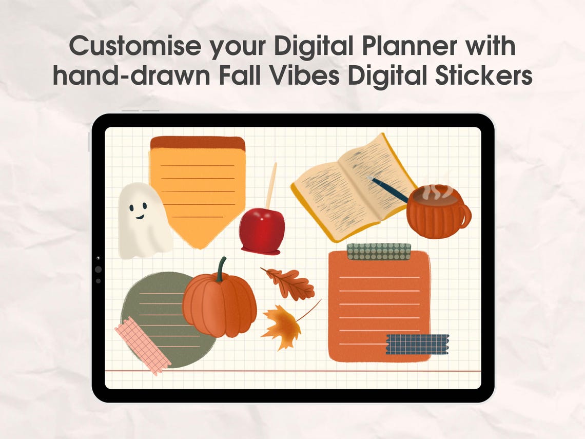 Cozy Autumn Digital Stickers, Fall Goodnotes Stickers, Fall Vibes ...